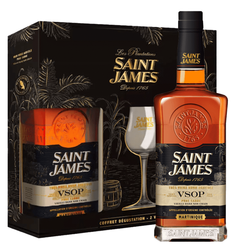 Saint James VSOP 0.7L + 2 Glasses - La-Bax